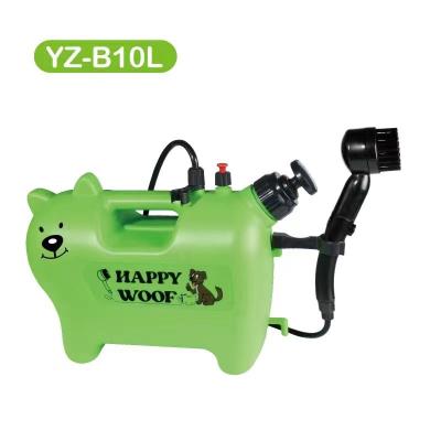 China 10L portable dog washer with Power Brush Green Portable Pet Washing Device Pet Cleaning Factory for sale