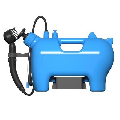中国 青い犬のBath用具のスプレーヤーの手袋のシリコーン携帯用ペット洗浄装置 販売のため