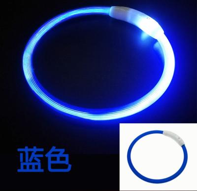 Cina Il collare di cane ricaricabile principale accende la collana di camminata di notte in vendita