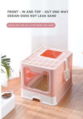 Cina Cestino per i rifiuti pieghevole di auto pulizia di Cat Litter Box Enclosed Box del grande spazio in vendita