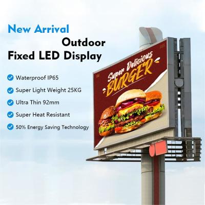 중국 6500K LED 디지털 사이니지 디스플레이 P10 방수 알루미늄 캐비닛 960x960 25kg 판매용