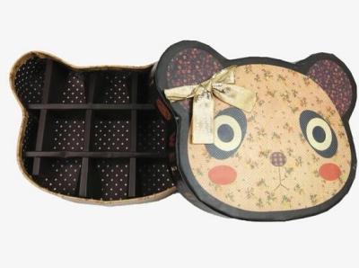 Cina Scatola di cioccolato rigida a 9 griglie a forma di panda cartone animato resistente all'acqua in vendita