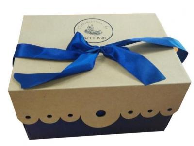 Cina Assorbimento Potere Simpatica confezione regalo in cartone con elegante nastro blu in vendita
