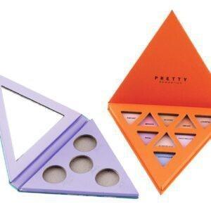 Cina Tavolozza di ombretti di carta a triangolo vuoto con chiusura magnetica in vendita