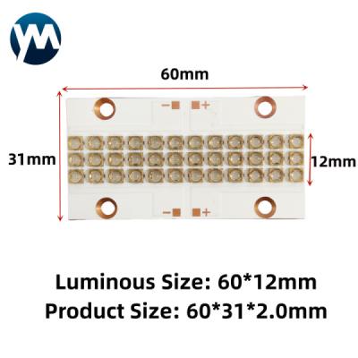 Cina Lampada UV LED 100W per stampa PCB, modulo LED, luce 3535 3W, perline lampada con lente in quarzo in vendita