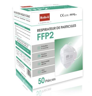 Cina Maschera di protezione francese FFP2, CE 0370 del respiratore FFP2 della maschera in scatola di imballaggio francese, maschera protettiva FFP2 in Francia in vendita