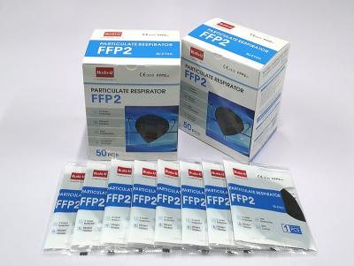 Cina Maschera protettiva standard CE0370 FFP2 in bianco e nero senza valvola respirante in vendita