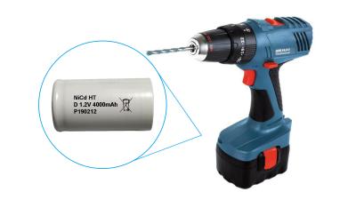Cina NiCd D 1.2V 4000MAH Capacità della batteria della formula chimica Batteria polimerica al litio per batteria medica 72200 in vendita