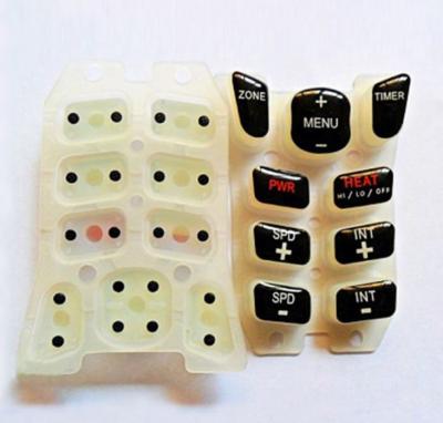 China Epoxy Resin Glue Process Silicone Rubber Keypads 75 Shore A for sale