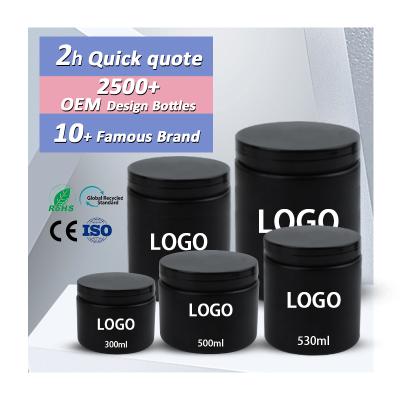 China Hot Sale 300ml 500ml 530ml 600ml 1100ml Luxury Empty Large Cosmetic Containers Plastic Jars Plastic Jar Set for sale