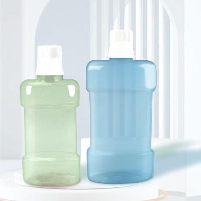 China Eco Friendly Portable Clear Leak Proof Breath Freshener Tongue Cleaner Mouth Rinse Mouthwash Plastic Bottle for sale