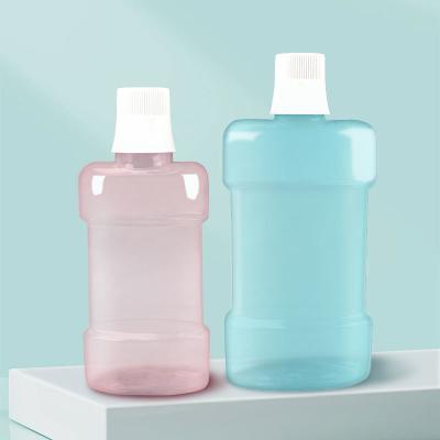 China High End Portable 250ml 500ml Plastic Mouthwash Bottle for Mouth Clean Wash Plastic Bottle for sale