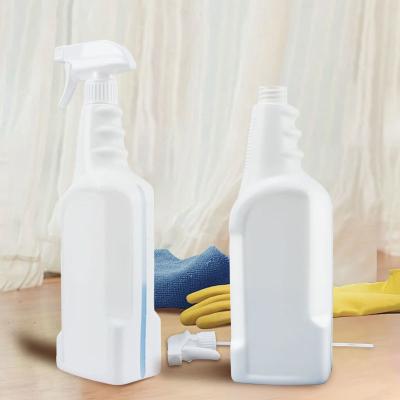 China 850ml HDPE Flat Design Opaque Durable Corrosion Resistant Plastic Trigger Spray Bottles for Carpet Sofa Glass Cleaning for sale