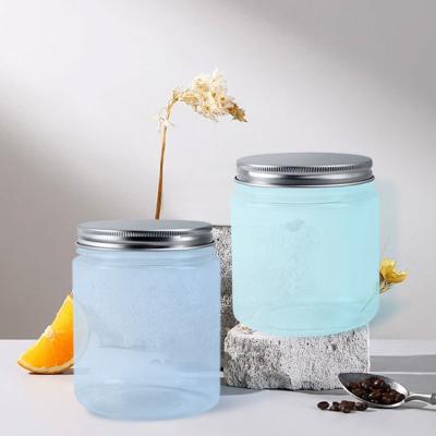 China Customization Plastic Clear 17oz 20oz PET Wide Mouth Coffee Bean Storage Salad Dessert Sealed Dry Fruit Jars for Food Packaging for sale