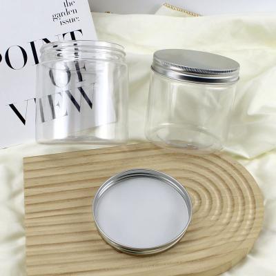 China Customization Plastic Clear 17oz 20oz Wide Mouth Tea Coffee Sugar Rosin Storage Jam Jar Packaging with Lids for PET for sale