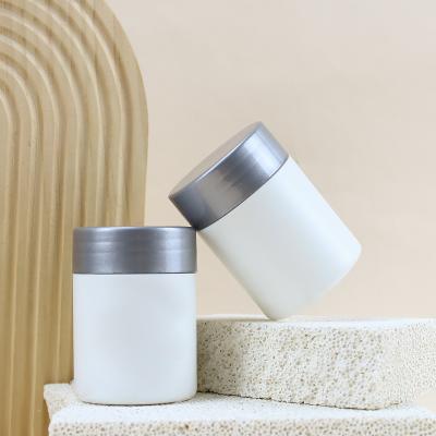 China Frosted Matte Plastic Jar 100ml HDPE Wide Mouth Jar Face Cream Customized Butter Lotion Bottle Cosmetic Packaging Jars for sale