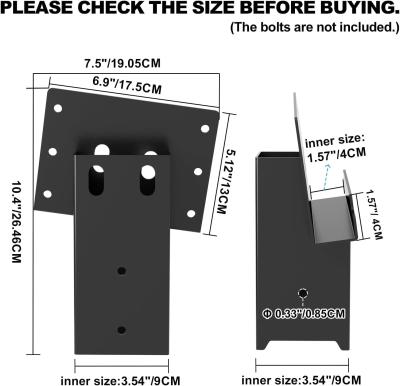 Cina STALLA DELL'ASTANTE DELL'ALBERO DI BEDCIO 4X4 Fratina angolare esterna per la piattaforma di osservazione pergole Swing del mazzo in vendita