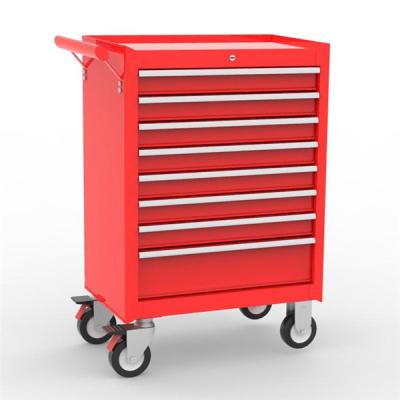 China Anti Slip 8 Drawer Mobile Red Tool Chests Cabinets for sale