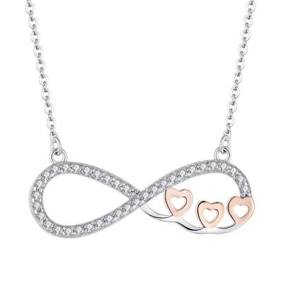 Cina YASVITTI Wholesale Personalized High End Silver Necklace Rose Gold Plated Heart Necklace Chain for Jewelry in vendita