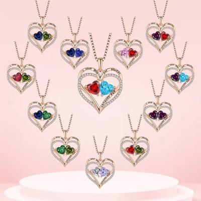 Cina YASVITTI 925 Sterling Silver Eternal Love Heart Pendant Necklace Personalized Rose Gold Plated Crystals CZ Necklace in vendita