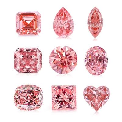 Cina Red Radiant Cut Diamond Loose Moissanite Jewelry Vivid Pink Lab Grown Diamonds Moissanite in vendita
