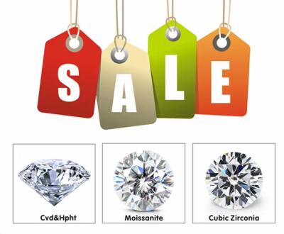 Cina 3mm-12mm Laboratorio Cresciuto D Incolore VVS1 Pietre Moissanite Perfetto per Smeraldo Principessa Ovale Perla Marquise e Cushion Forme in vendita
