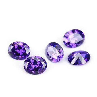 Cina orecchini di moissanite gemme rosa peridoto granato giallo cz pietre forma ovale 12x10mm zirconia cubica sintetica per anello in vendita