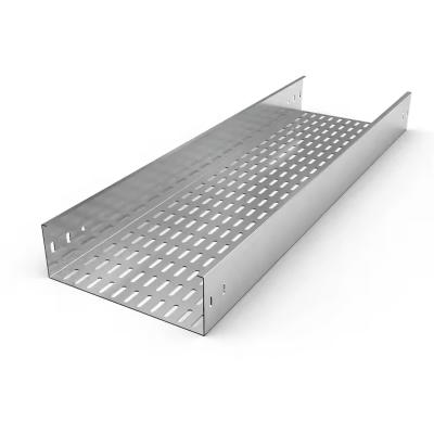China Bandeja de cable de acero galvanizado personalizable con opciones de aleación de aluminio y acero inoxidable en elegante acabado plateado en venta