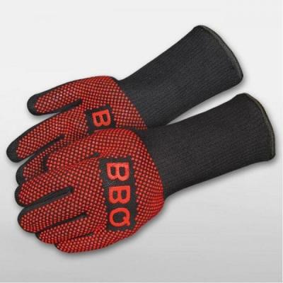 Cina Guanti del BBQ del silicone di protezione della mano tricottati con cotone naturale per usura comoda in vendita