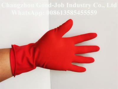 Cina Della fabbrica i guanti protettivi del lavoro dei prezzi di vendita 9inch 12mil direttamente del lattice economico della famiglia impermeabilizzano i guanti di pulizia in vendita