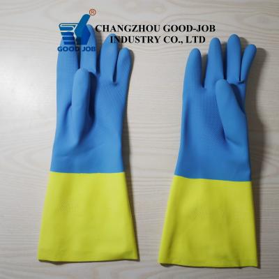 Cina Prodotto chimico dei guanti del latice di gomma del neoprene resistente per l'inchiostro della pittura della mobilia in vendita