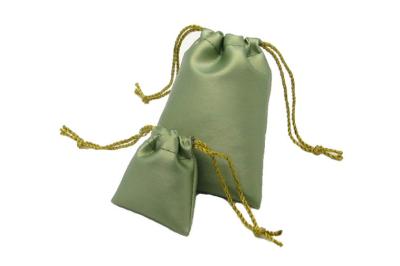 China Groene Kleine de Zakzakken van Leerdrawstring voor Winstverpakking Ecologic Te koop