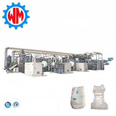 China 98% Yield Rate Full Servo Baby Diaper Making Machine 800pcs/min CE ISO Certificate for sale
