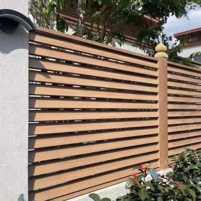 Cina 4 piedi 6 piedi Verticale Aluminio Slat Recinzione / Nero Recinzione in alluminio Bianco Grigio O Legno Grano in vendita