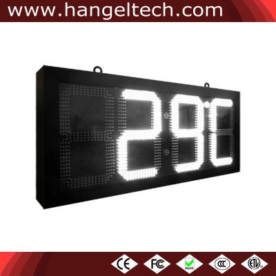 China 16 Inches Digits Outdoor Numeric LED Wall Clock Display - Water Proof High Brightness for sale