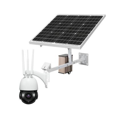 China Cámara accionada solar 4G de PTZ del panel inalámbrico del control 60W en venta