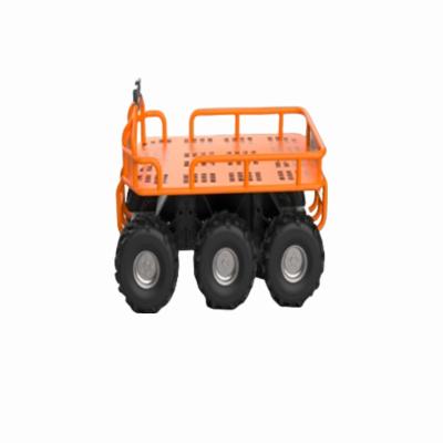 China Unmanned off-road platform 6X6 differential wheeled robot chassis with 500kg maximum load capacity 35° climbing angle and 13km/h speed for sale