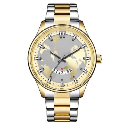 China Prenda impermeable del reloj del cuarzo de los deportes al aire libre con la función multi de la banda de acero del calendario en venta
