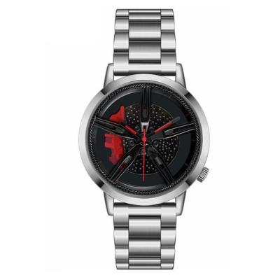 China acero masculino de acero inoxidable ROHS del dial esquelético del reloj del cuarzo de la correa de 20m m en venta