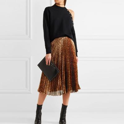 China 2018 nuevas altas faldas waisted plisadas de Midi en venta
