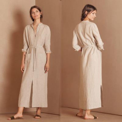 China Correa 2018 de las mujeres del botón de Autumn New Arrivals Muslim Clothes Maxi Shirt Dress en venta