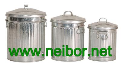 China el almacenamiento galvanizado conserva compartimientos de almacenamiento con la tapa 4L 7L 10Litres en venta