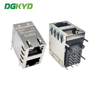 China El puerto 1000 de la base-T 2X1 protegió el soporte del PWB de la INMERSIÓN del conector Rj45 en venta