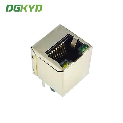 China Alto rendimiento entrada RJ45 Jack With Transformer Cat 5 del top de 180 grados en venta
