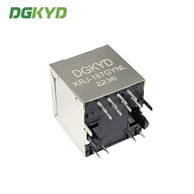 China Alto rendimiento entrada RJ45 Jack With Transformer Cat 5 del top de 180 grados en venta