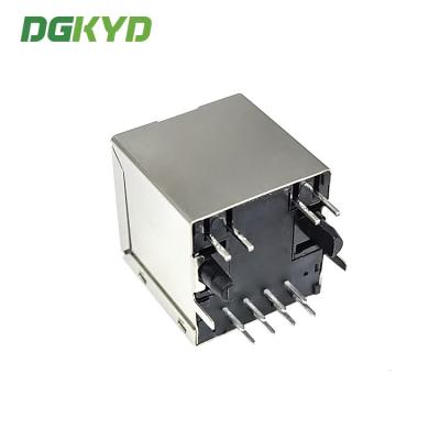 China Alto rendimiento entrada RJ45 Jack With Transformer Cat 5 del top de 180 grados en venta