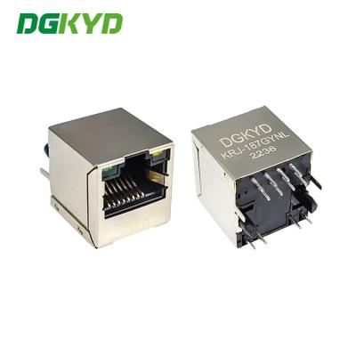 China Alto rendimiento entrada RJ45 Jack With Transformer Cat 5 del top de 180 grados en venta