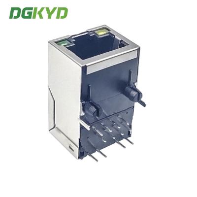 China Golpecito encima del conector hembra RJ45 Jack modular 10/100BASE con el LED en venta
