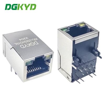 China Golpecito encima del conector hembra RJ45 Jack modular 10/100BASE con el LED en venta
