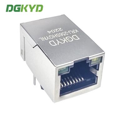 China Golpecito encima del conector hembra RJ45 Jack modular 10/100BASE con el LED en venta